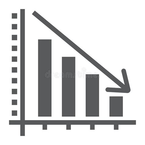 Decrease Thin Line Icon Reduction And Analytics Stock Vector