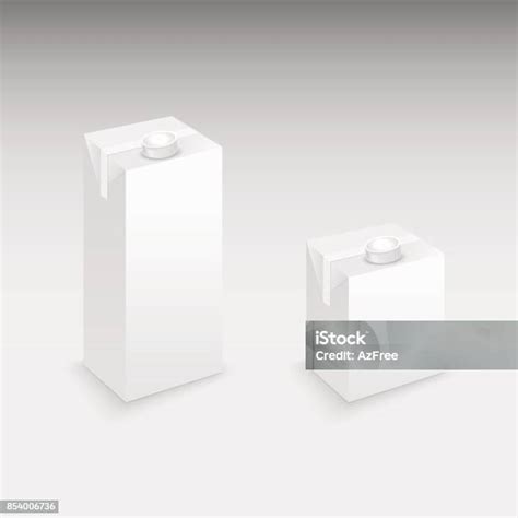 우유 또는 주스 판지 포장 패키지 상자 흰색 빈 격리 벡터입니다 0명에 대한 스톡 벡터 아트 및 기타 이미지 0명 3차원 형태 경관 Istock