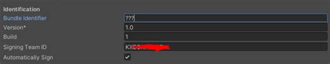 building for ios what is my bundle identifier unity engine unity