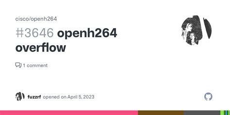 openh264 overflow · issue 3646 · cisco openh264 · github