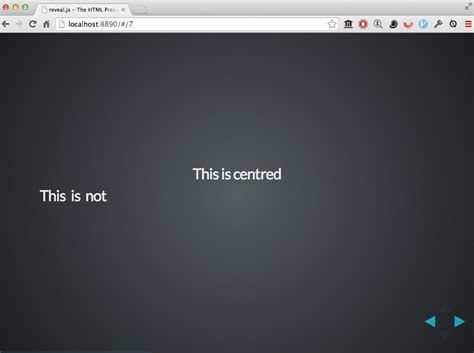 tables and div elements are not centred in reveal js stack overflow