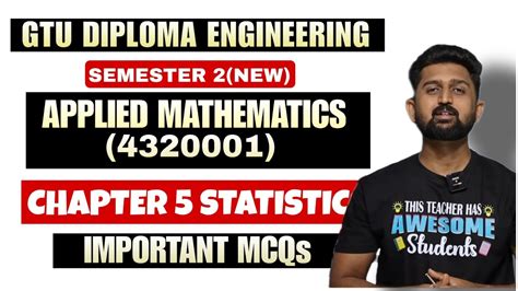 Chapter 5 Statistics Important Mcqs Gtu Diploma Engineering Applied Mathematics Semester 2