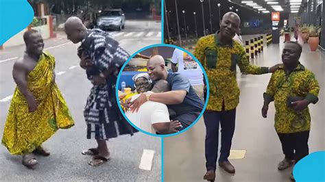 Appiah Stadium Returns From Germany Takes Kwame Ahenfie To His Mum For