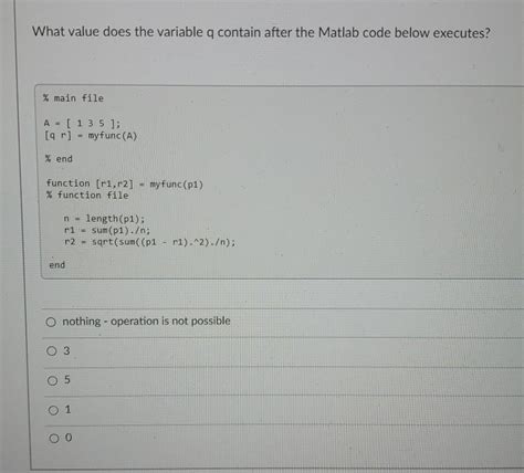 solved what value does the variable q contain after the