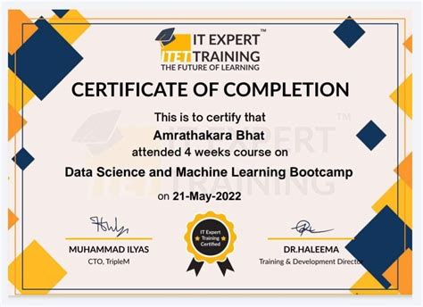 Amrathakara Bhat On Linkedin It Expert Training Data Science And Machine Learning Bootcamp
