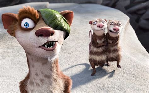 Buck Crash And Eddie Ice Age 3 Free Wallpaper