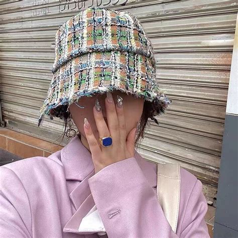 신제품 여성용 버킷 모자 봄가을 A라인 체크 무늬 일본 어부 모자 올 매치 패션 여성용 모자 인조 2022 Aliexpress