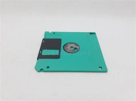 Vintage Photo Realistic Small Electronic Magnetic Floppy Disk For Old Computer Data Storage In