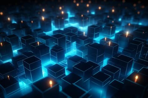 Premium Ai Image Leveraging The Brilliance Of Blockchain Illuminating The Night With Abstract