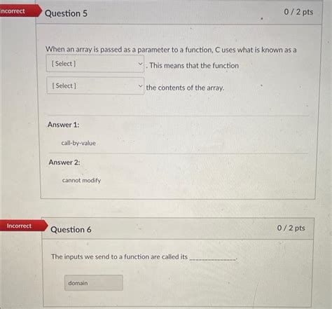 Solved When An Array Is Passed As A Parameter To A Function