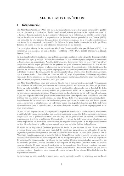 Pdf Algoritmos GenÉticos 1 Introducción Dokumen Tips