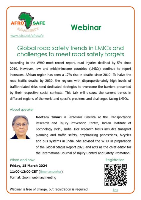 Emmanuel Kofi Adanu Phd On Linkedin This Promises To Be An Insightful Webinar On Global Road