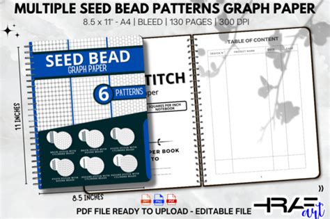 Multiple Seed Bead Patterns Graph Paper Graphic By Hrafart Creative Fabrica