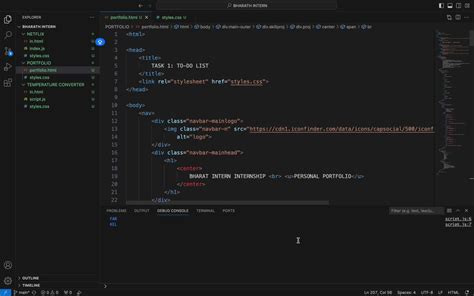 Shyam Kumar Reddy On Linkedin Task 1 Portfolio Page Web Developer Intern Bharat Intern