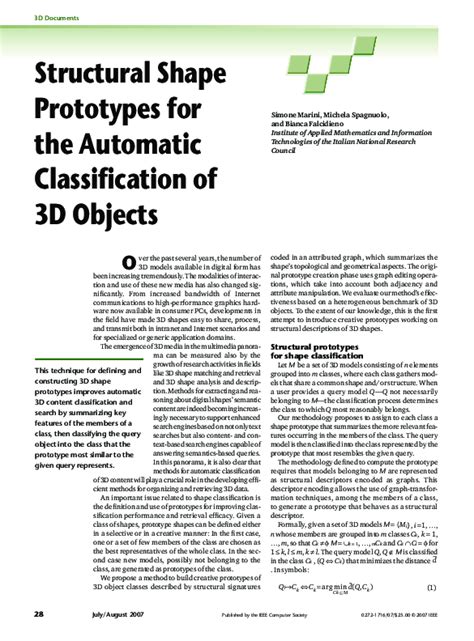 Pdf Structural Shape Prototypes For The Automatic Classification Of