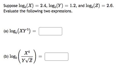 Solved Suppose Log X Log Y And Logo Z Chegg Com