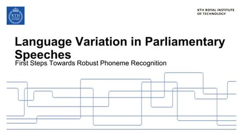Language Variation In Parliamentary Speeches First Steps Towards