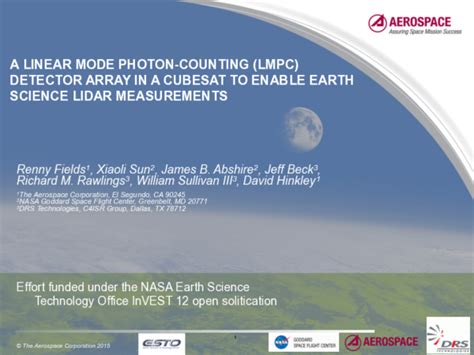 pdf a linear mode photon counting lmpc detector array in a cubesat