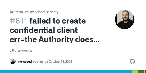 Failed To Create Confidential Client Errthe Authority Does Not Appear