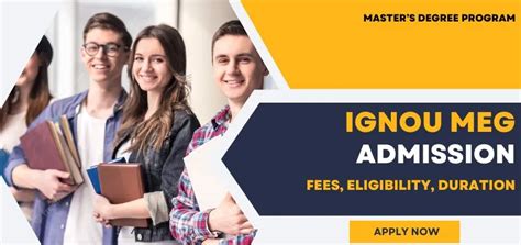 IGNOU MEG Admission 2024 Last Date Fees Eligibility Duration