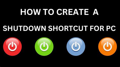 How To Create A Windows Shutdown Shortcut On The Desktop Youtube