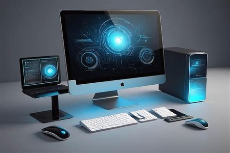 Premium Photo Moderndesktopcomputerconceptillustration
