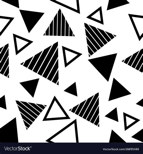 Geometric Pattern Black And White Triangle Monochrome Triangle Pattern