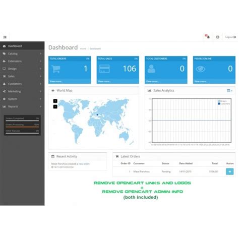 opencart remove opencart links and logos ocmod