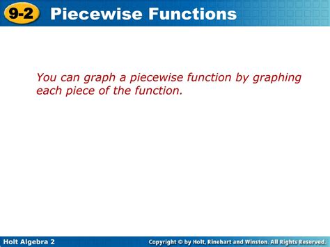 Ppt Write And Graph Piecewise Functions Use Piecewise Functions To