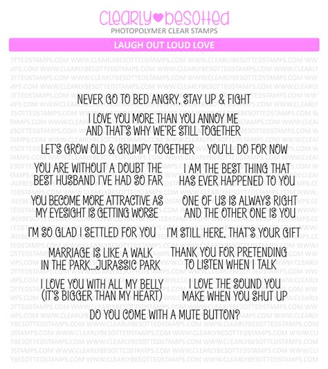 Laugh Out Loud Love Clearly Besotted Stamps