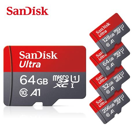 Sandisk 스마트 폰용 미니 Sd 카드 클래스 10 A1 플래시 메모리 카드 128gb 마이크로 Tf 카드 32gb