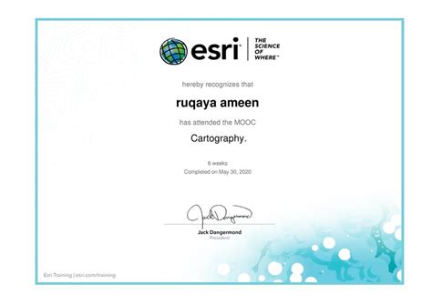 PDF Certificate ESRI CARTOGRAPHY