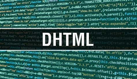 Dhtml Concept With Random Parts Of Program Code Dhtml With Programming