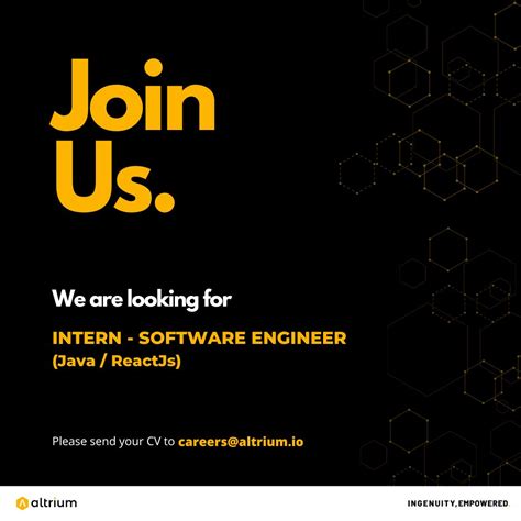 Hiring Hiringalerts Softwareengineering Java Reactjs Altrium
