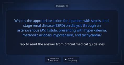 What Is The Appropriate Action For A Patient With Sepsis End Stage Renal Disease Esrd On What Is The Appropriate Action For A Patient With Sepsis End Stage Renal Disease Esrd On