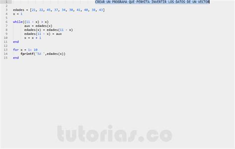 Arrays Matlab Invertir Un Vector
