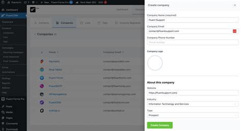 FluentCRM Introducing Company Module UI Enhancements And More