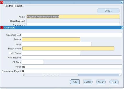 Payables Open Interface Import Parameters ~ Oracle Apps Knowledge Sharing