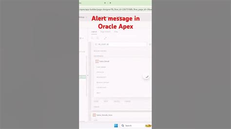 Alert Message With Javascript In Oracle Apex Apex Oracleapex Alert