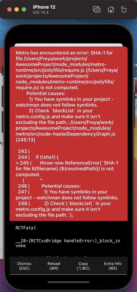 Mac M1 Ios Error Referenceerror Sha 1 For File · Issue 32248 · Facebookreact Native · Github