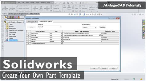 Solidworks Part Template