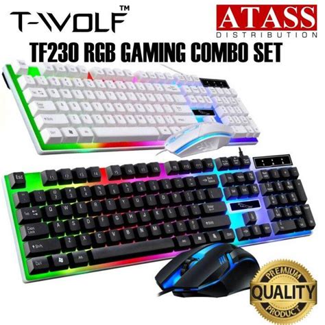 T Wolf Tf230 V1 Gaming Keyboard Mouse Set Rainbow Led Backlight Tf200 G21 G21b Tf230 K511
