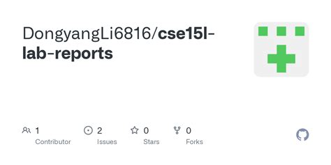 Github Dongyangli6816cse15l Lab Reports