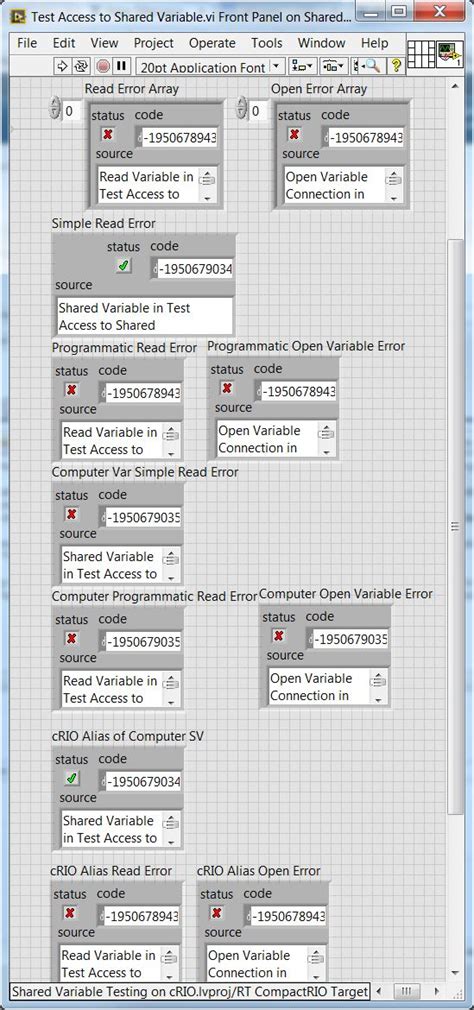 Labview Shared Variables Cannot Be Programmatically Accessed From Crio