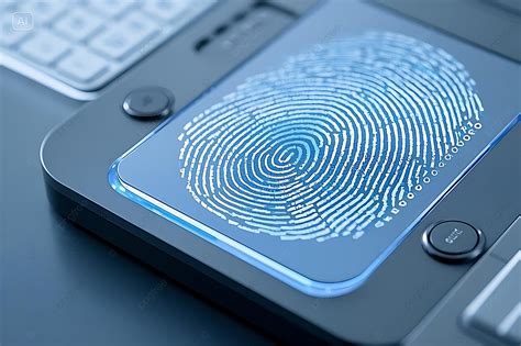 Fingerprint Scanner With Binary Code Overlay Background Fingerprint