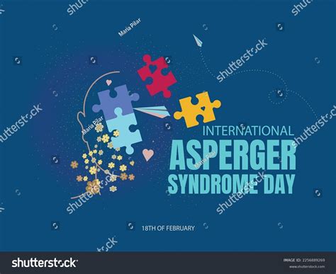 International Asperger Syndrome Day18 February Silhouette Stock Vector Royalty Free 2256889269