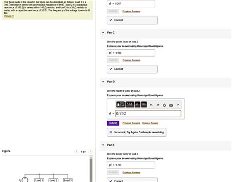 The Three Loads In The Circuit In The Figure Can Be Described As Follows Load 1 Is A 300Ω