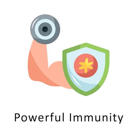 Premium Vector Powerful Immunity Vector Flat Icon Design Illustration