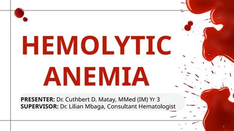 Approach To Hemolytic Anemia Cubemdpptx