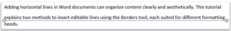 How To Insert A Horizontal Or Vertical Line In Word